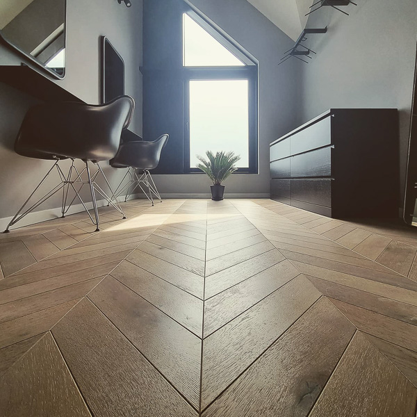 Goodrich Feather Oak Chevron | Engineered Chevron | Woodpecker Flooring